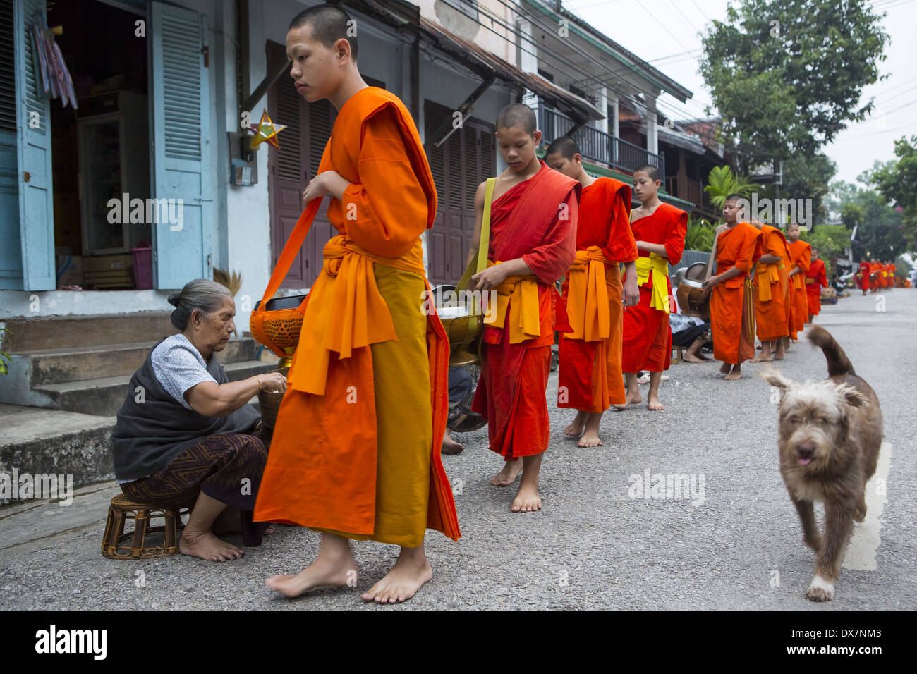 Almsgiving procession hi-res stock photography and images - Alamy
