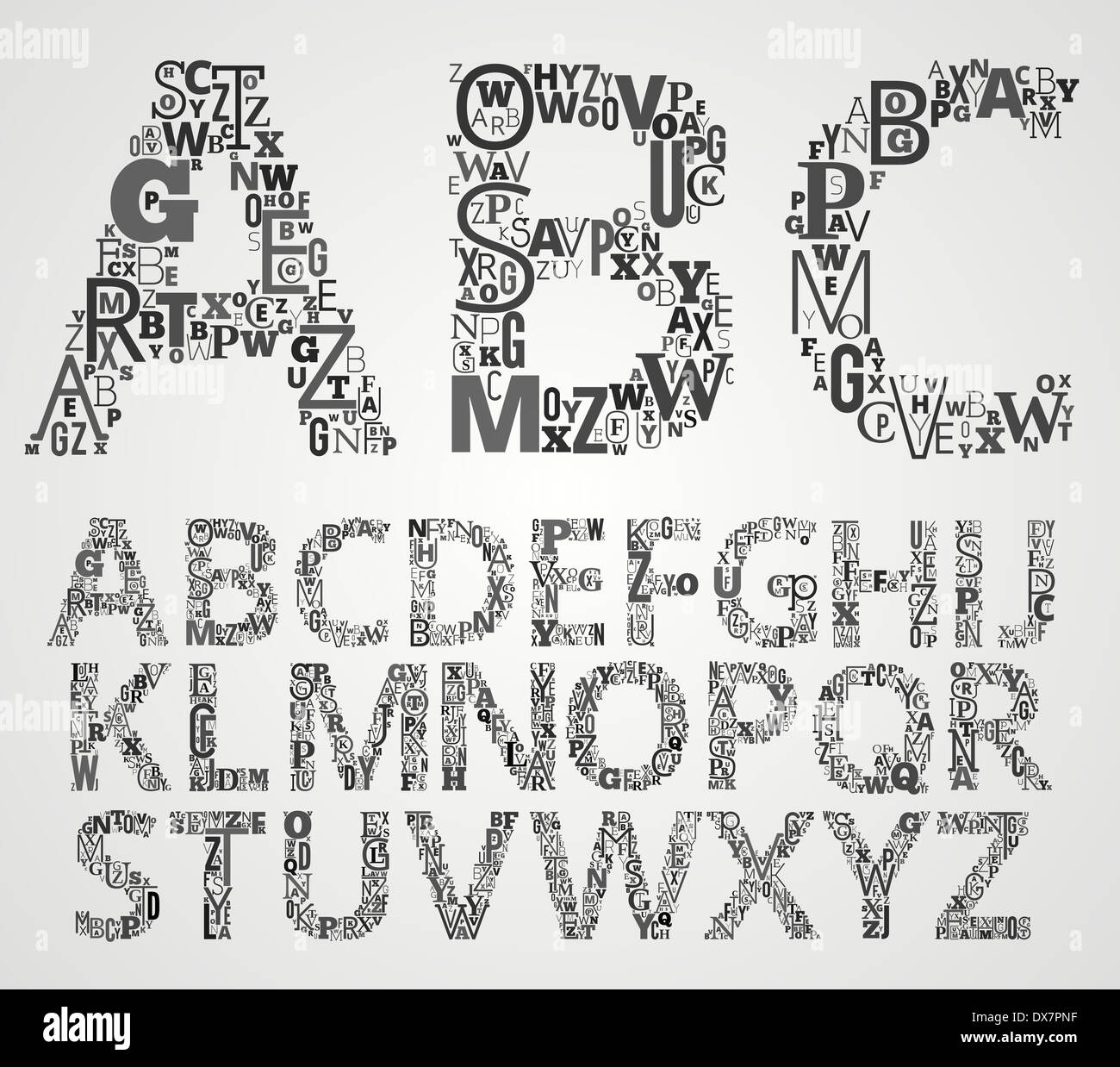 Vector Alphabet Set Stock Photo - Alamy