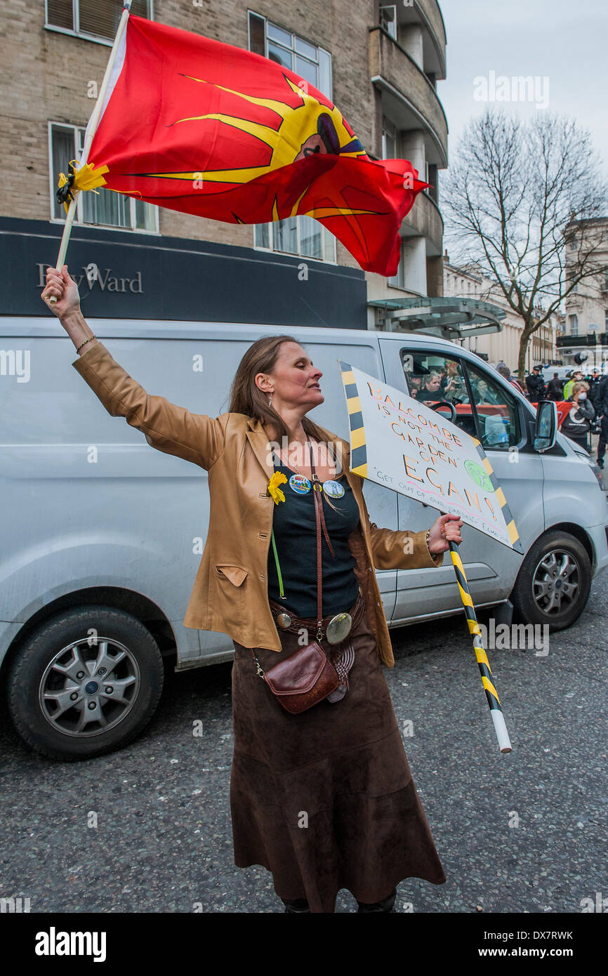London, UK . 19th Mar, 2014. A Fracked Future themed carnival takes ...