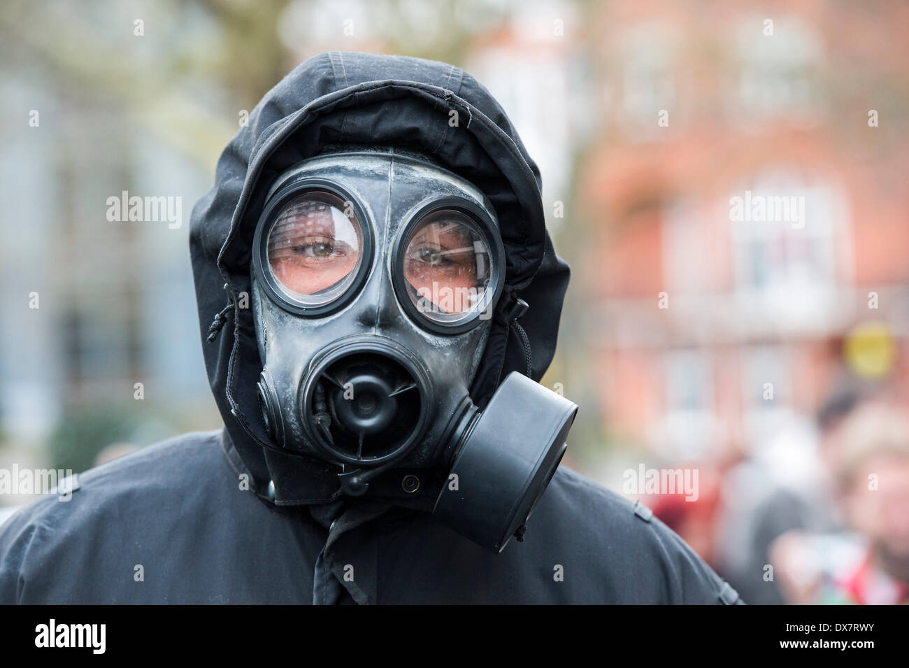 Dressed in a gas mask hi-res stock photography and images - Alamy