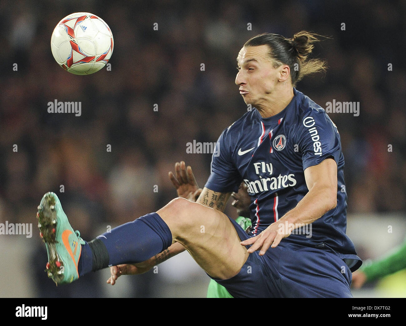 Zlatan Ibrahimovic was sent off as leaders Paris St Germain suffered ...