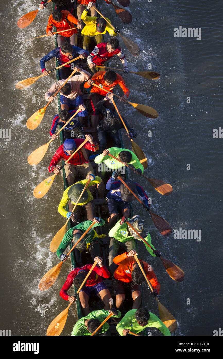 The boat race festival in Paske, Laos Stock Photo - Alamy