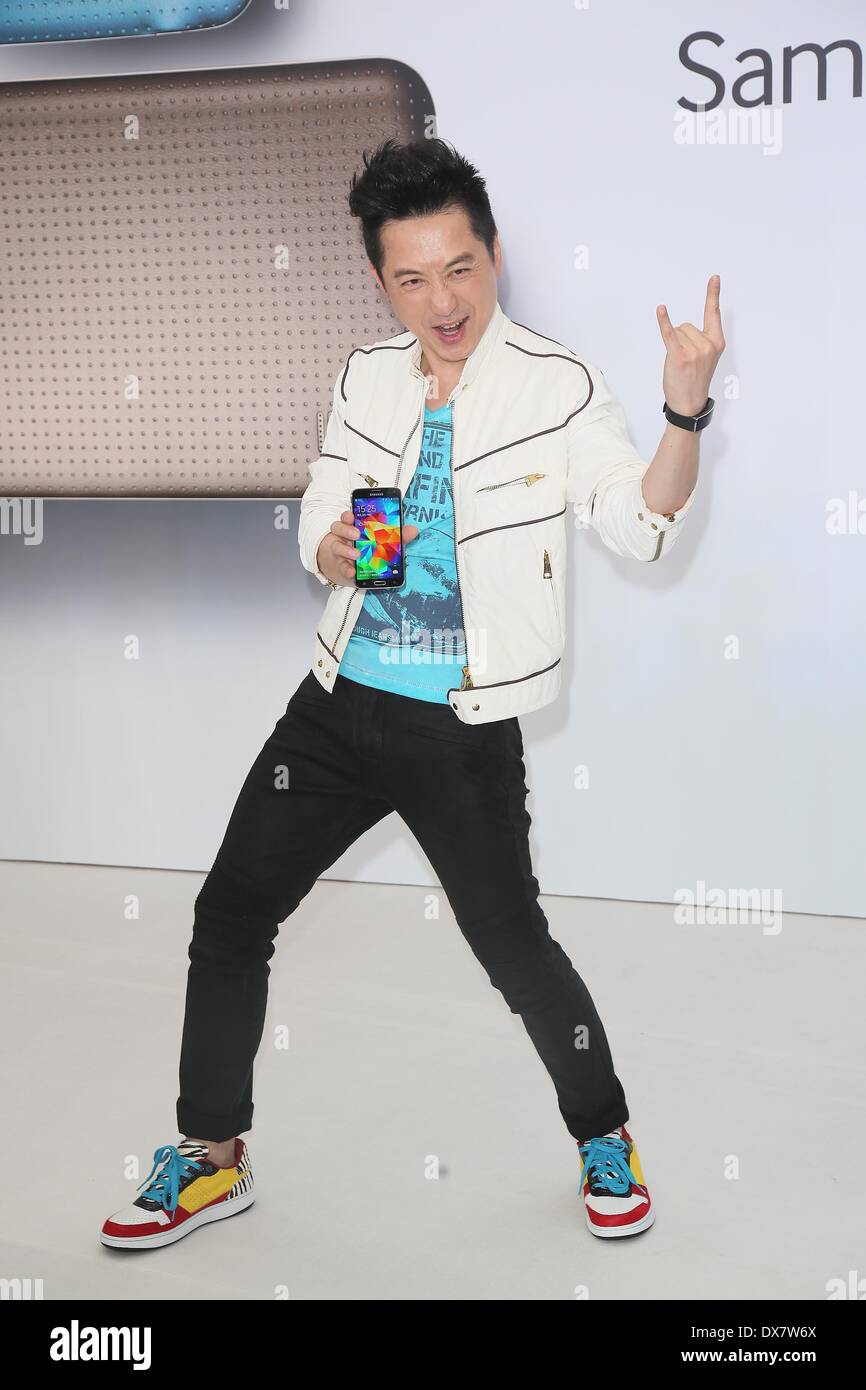 Taipei, China. 19th Mar, 2014. Singer Harlem Yu at press conference of ...