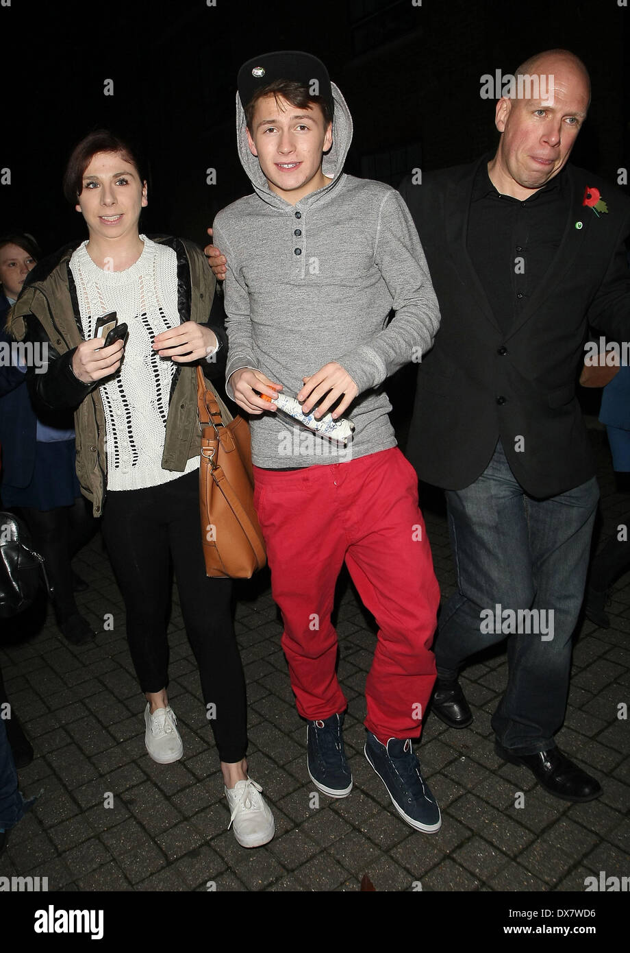Michael Parsons of District3, leaving the X Factor rehersal studios ...