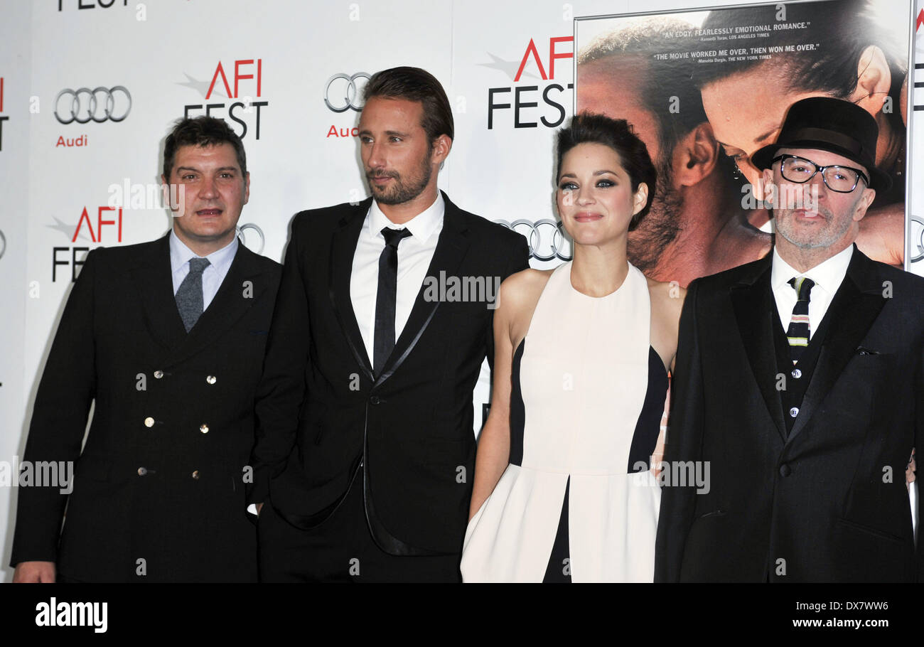 Tom Bernard, Mathias Schoenaerts, Marion Cotillard, Jacques Audiard AFI ...