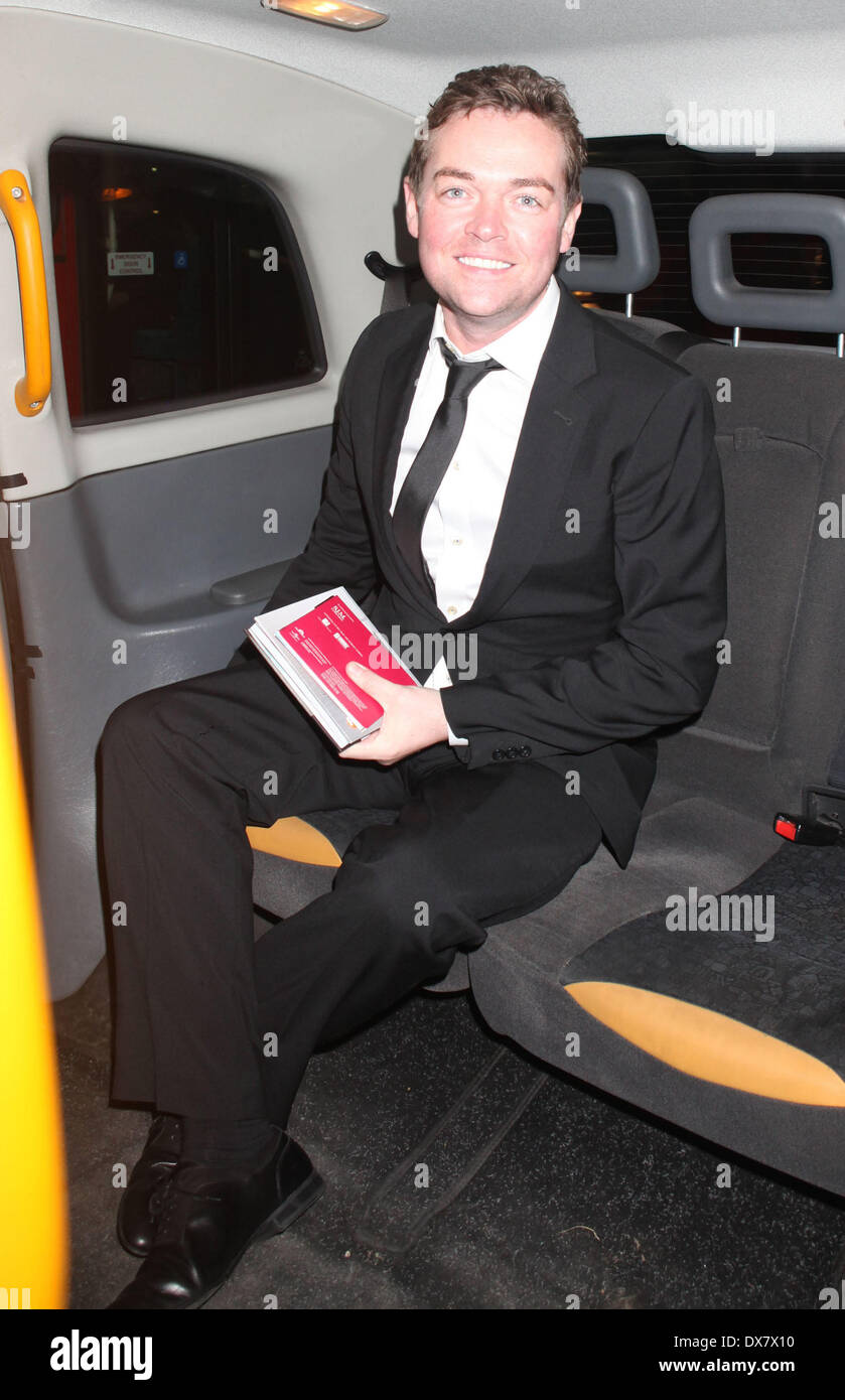 Stephen Mulhern leaving Grosvenor House Hotel after the Music Industry ...