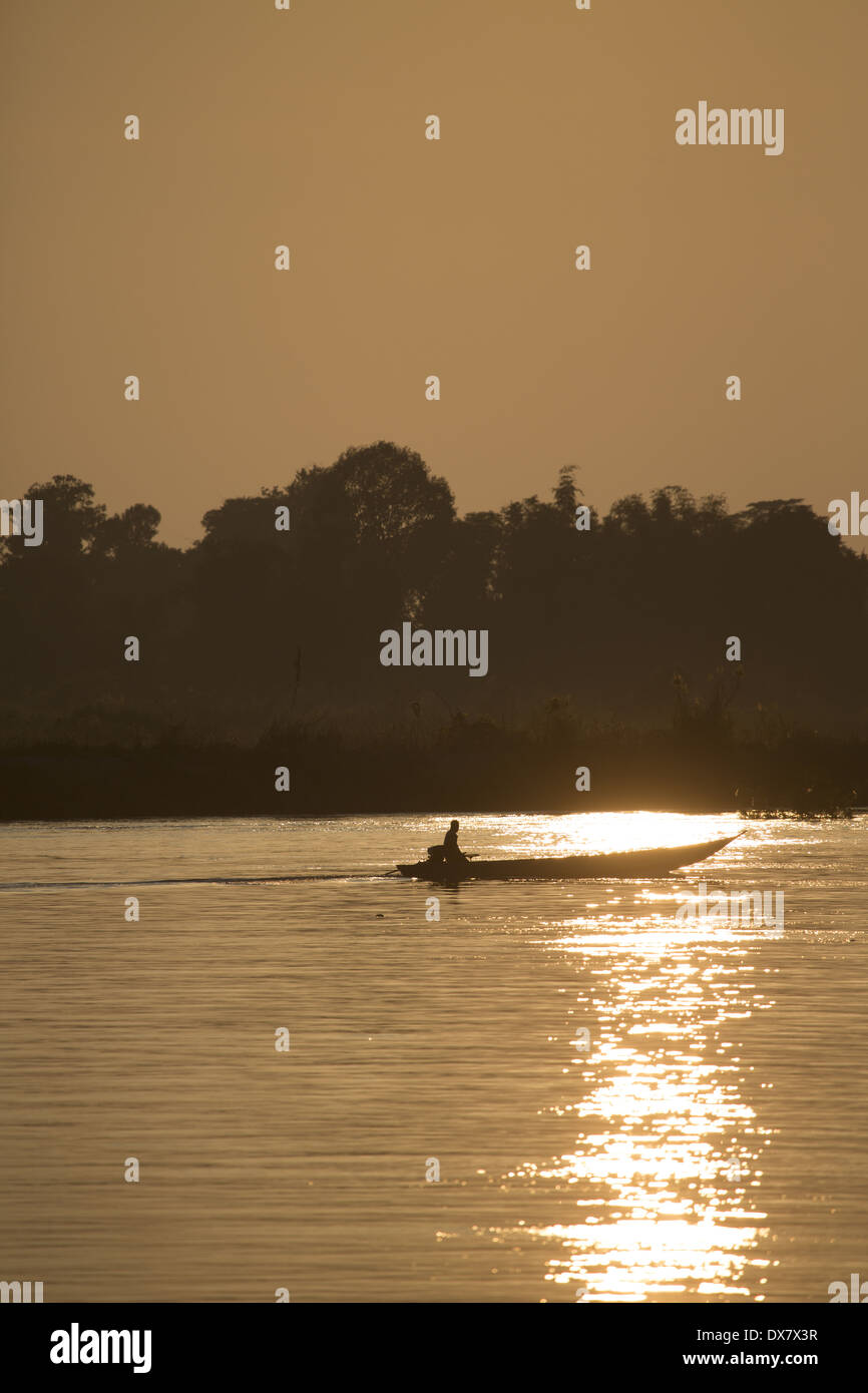 Don Det island in the Mekong River, there are 4000 Islands in Southern ...