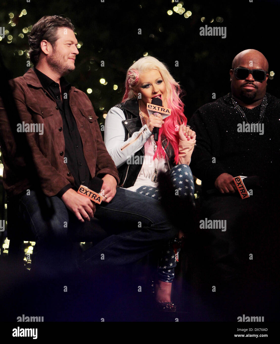 Blake Shelton, Christina Aguilera and Cee Lo Green Judges Of NBC's "The ...