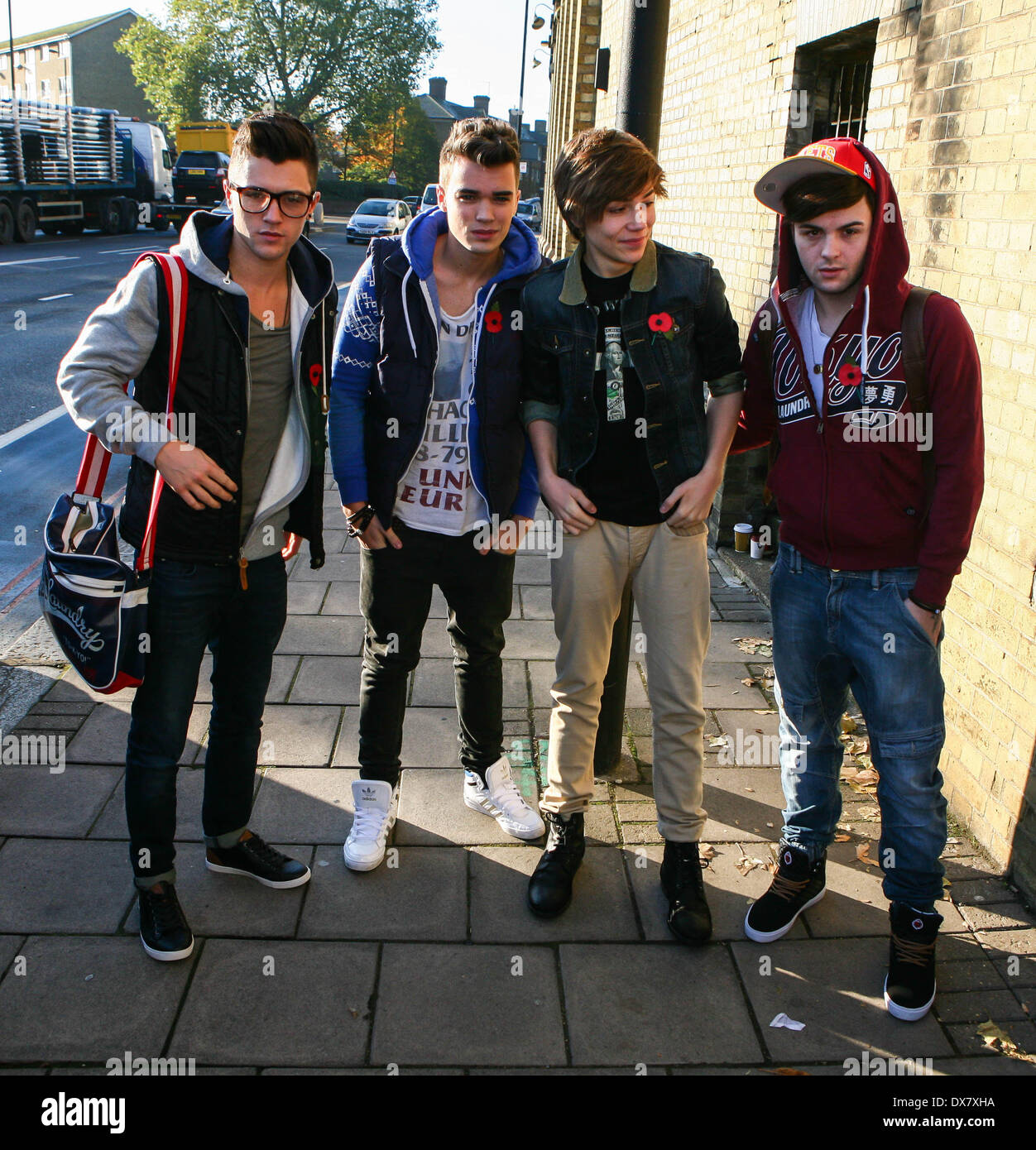 Jamie Hamblett aka JJ, Josh Cuthbert, George Shelley and Jaymi Hensley ...