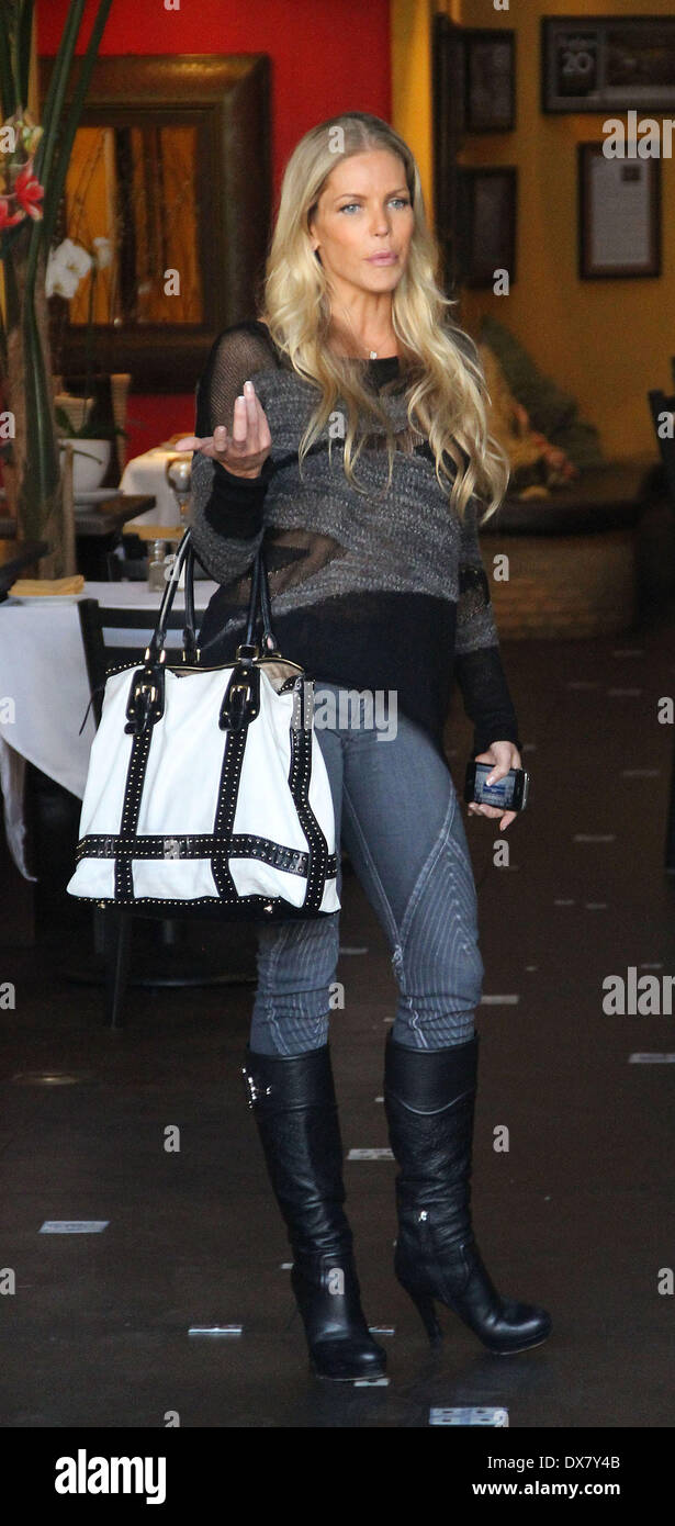 Jessica Canseco having lunch while filming season two of the reality ...