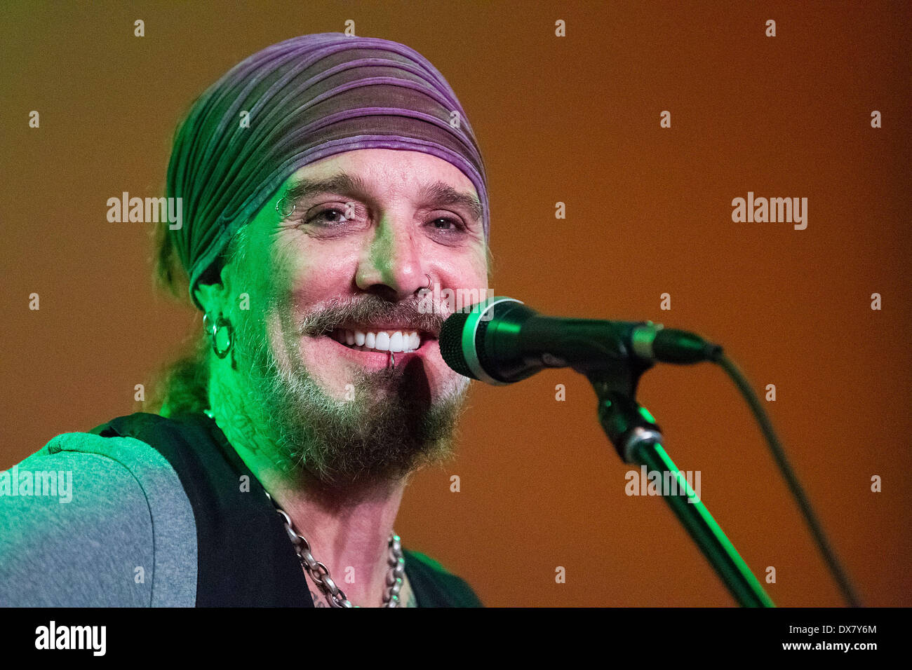 John Corabi performing a live acoustic at Hard Rock Cafe. Lisbon ...
