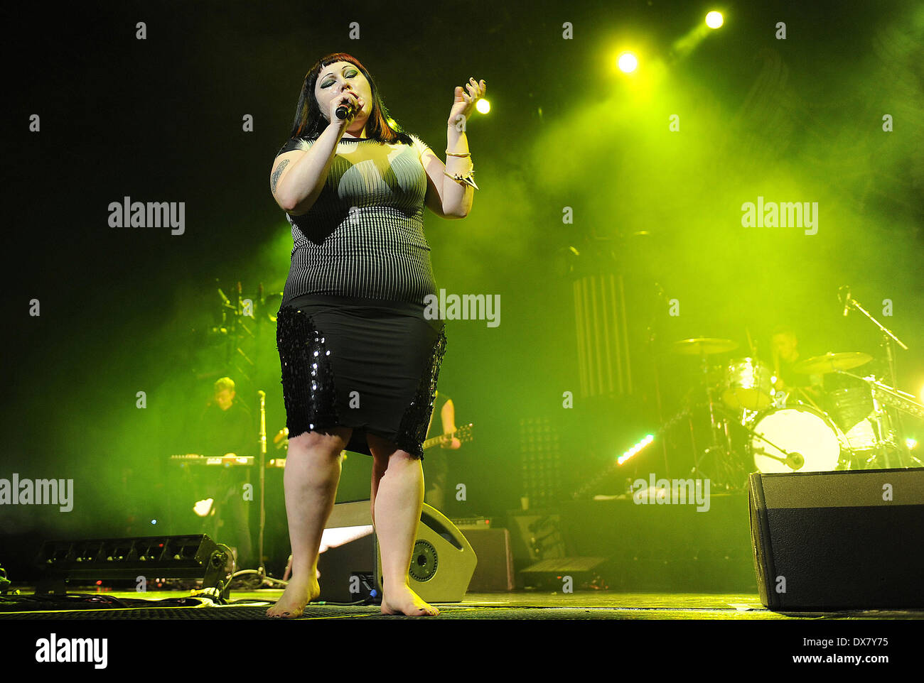 Beth Ditto of Gossip performing live at the Zenith. Featuring: Beth ...