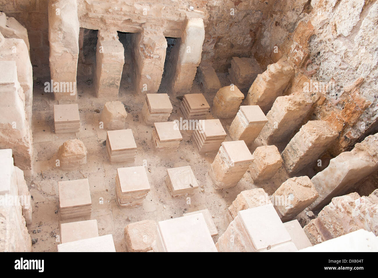 Israel, Caesarea Bathroom floor Stock Photo - Alamy