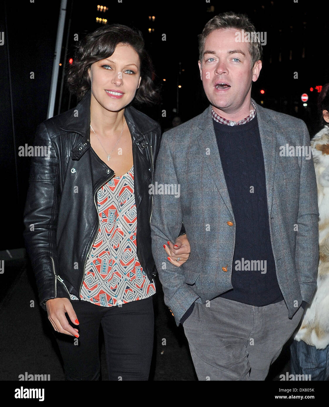 Emma Willis and Stephen Mulhern seen leaving the ITV2 party at the W ...