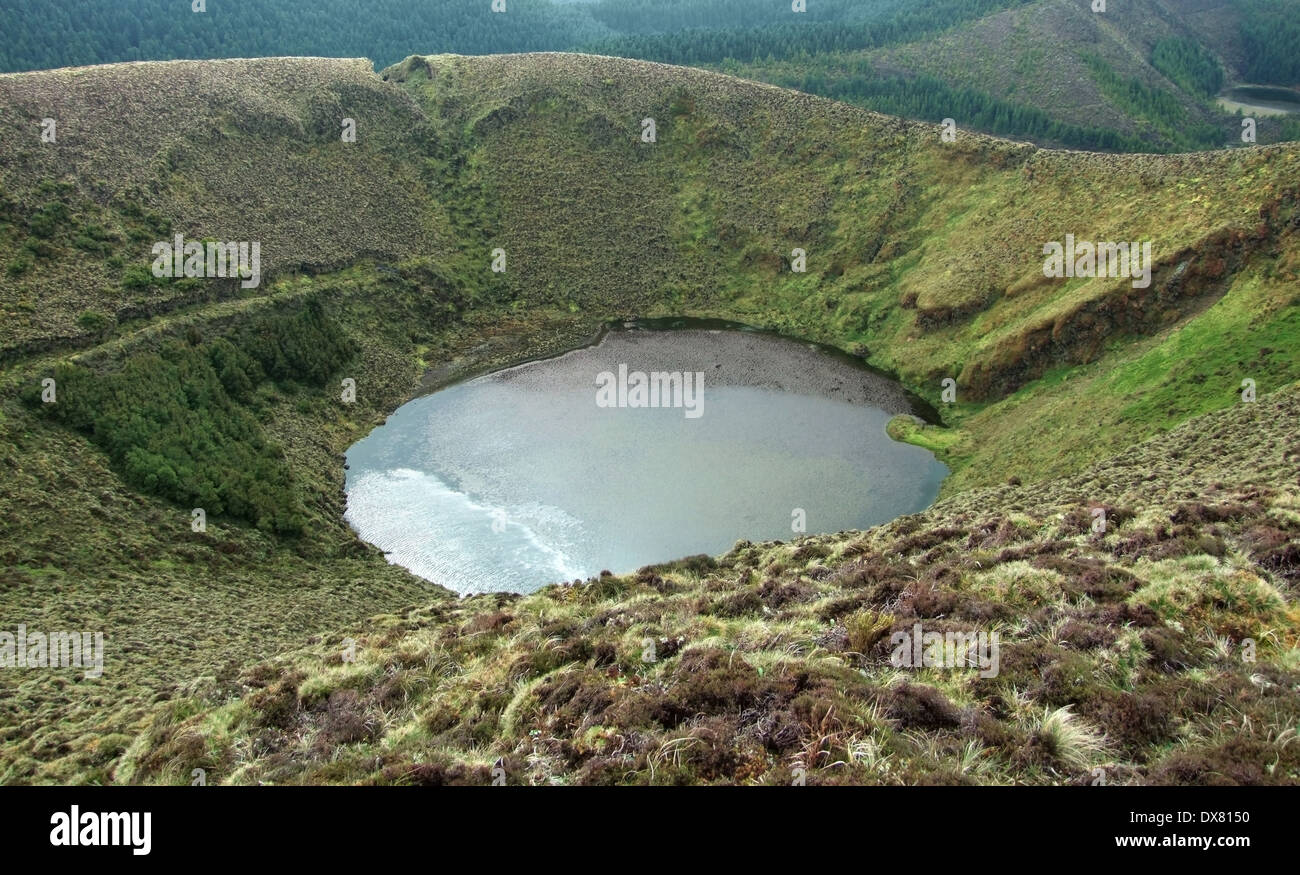 crater lake at the Azores in Portugal Stock Photo - Alamy