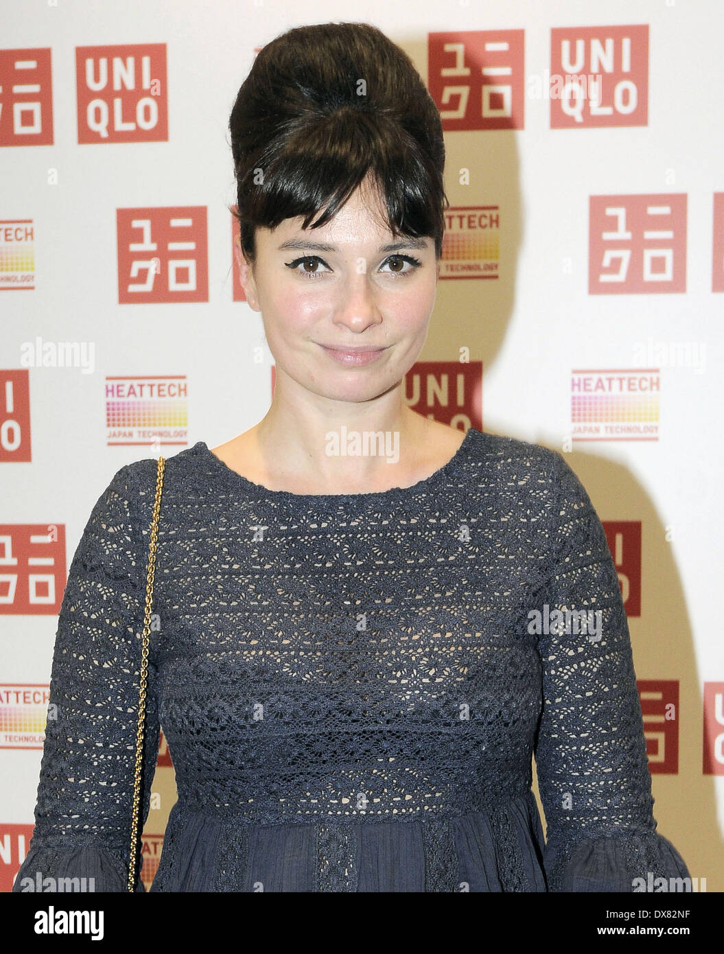 Gizzi at the Uniqlo's HeatTech collection launch party at the Uniqlo ...
