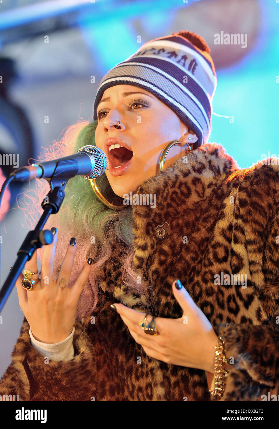 Courtney Rumbold of Stooshe performs live during the largest ever sleep ...