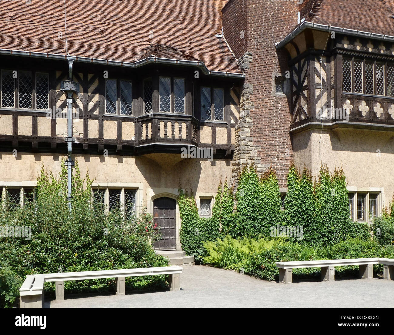detail of the Schloss Cecilienhof, a castle in Potsdam (Germany Stock ...