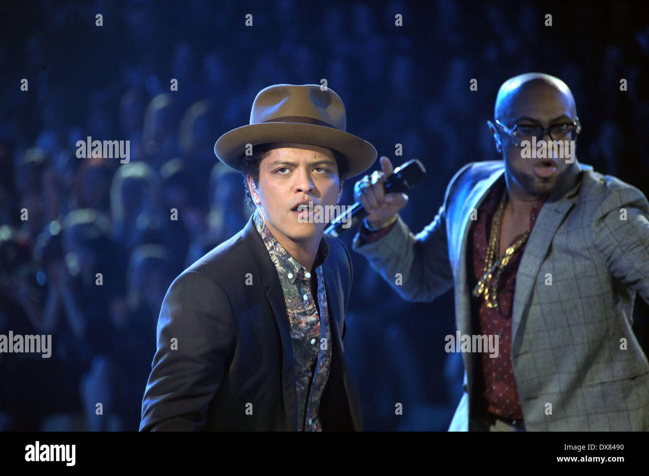 Bruno Mars performs at the Victoria's Secret Fashion Show at the Lexington Avenue Armory ...