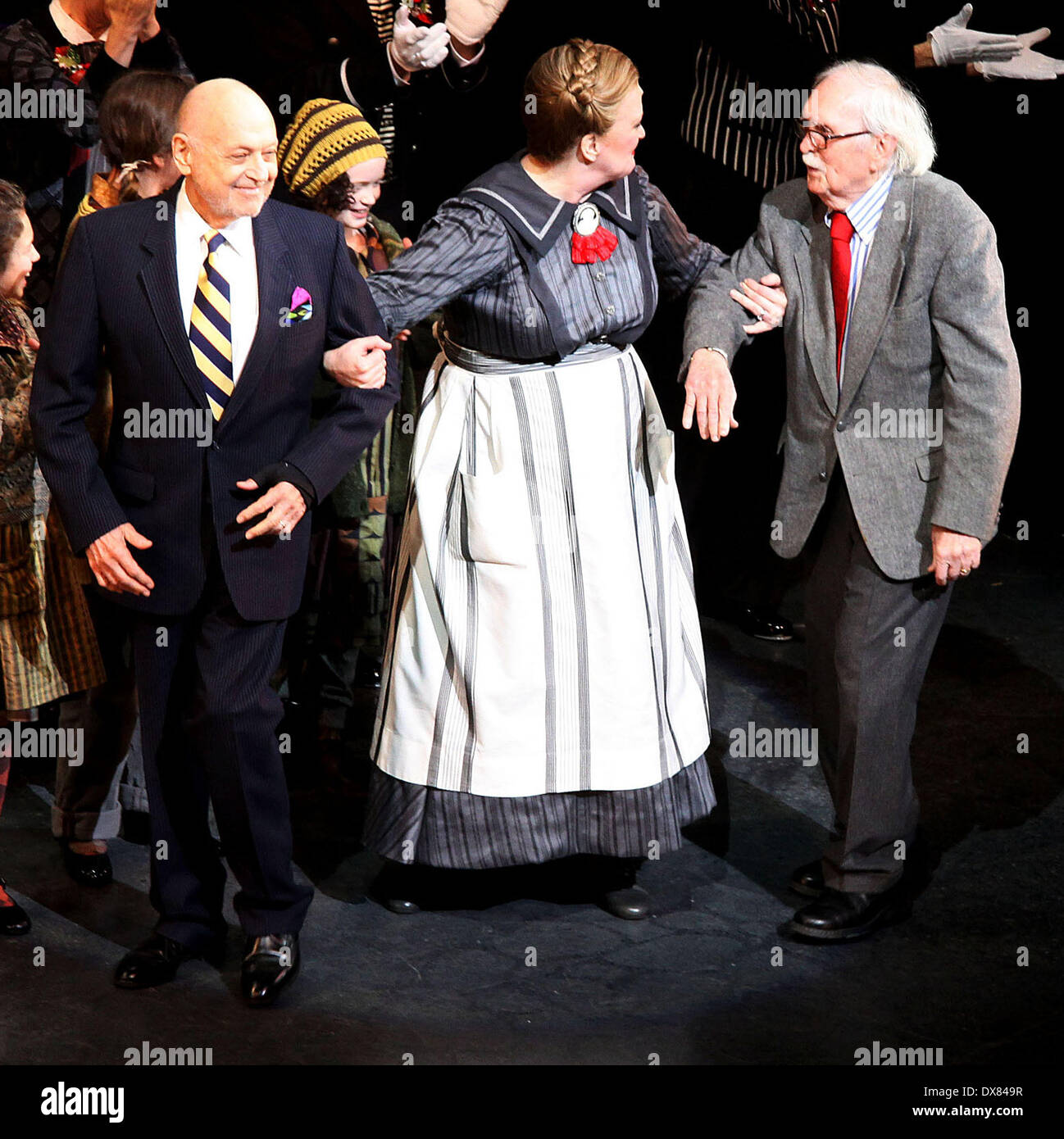 Charles Strouse, Thomas Meehan and Martin Charnin Opening night of the ...