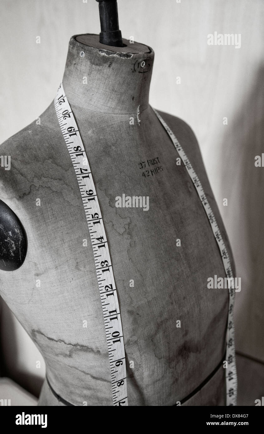 Dressmakers Doll and Measuring Tape Stock Photo - Alamy