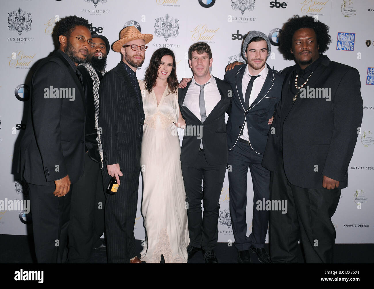 Rumer Willis and her band, Capital Cities arrives at the Grand Opening ...