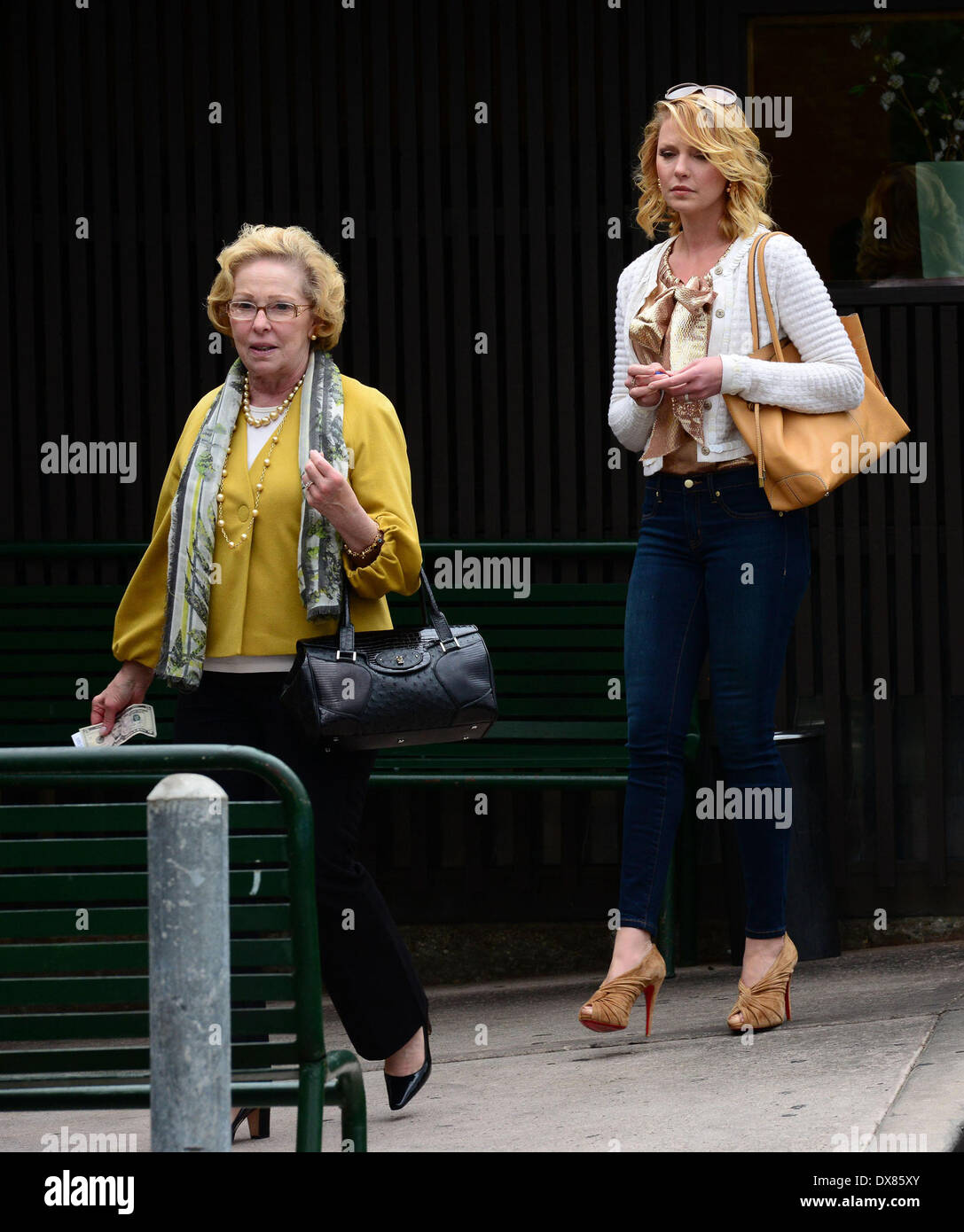 Katherine Heigl and mother Nancy Heigl leaving Katsu-Ya in Studio City ...