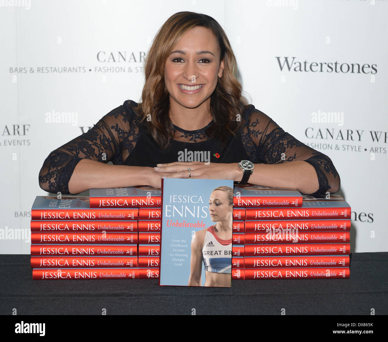 Jessica Ennis signs copies of her book 'Unbelievable' at Waterstones ...