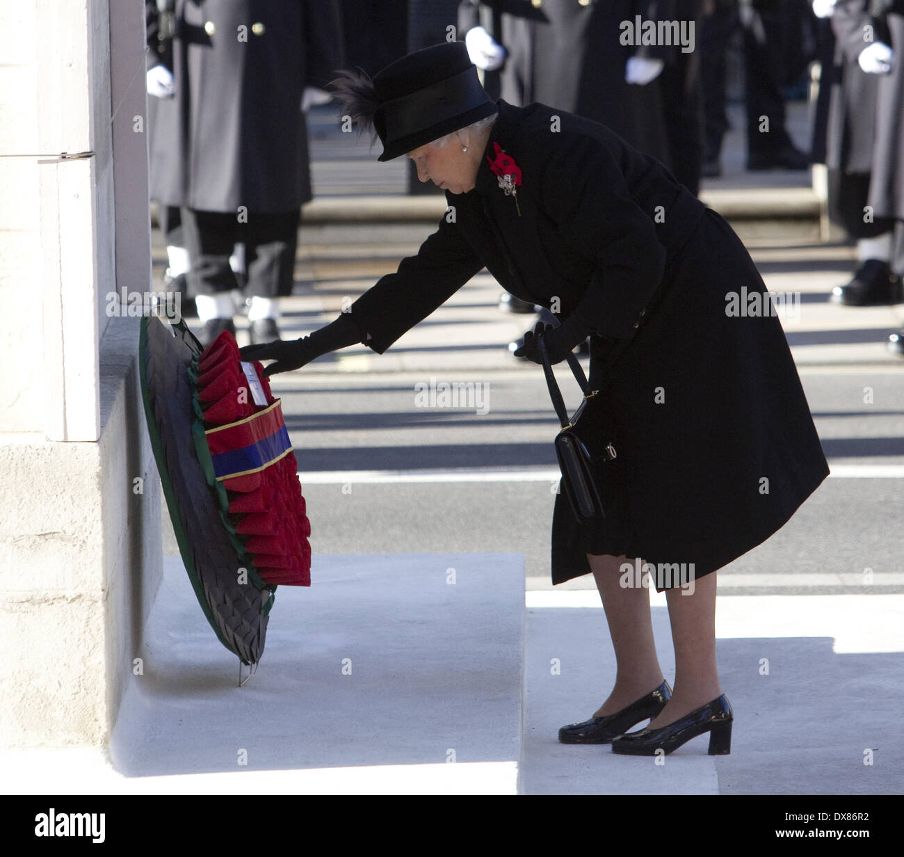 Queen Elizabeth II Remembrance Sunday commemorating sacrifices of the ...
