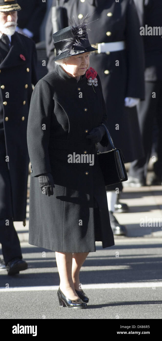 Queen Elizabeth II Remembrance Sunday commemorating sacrifices of the ...