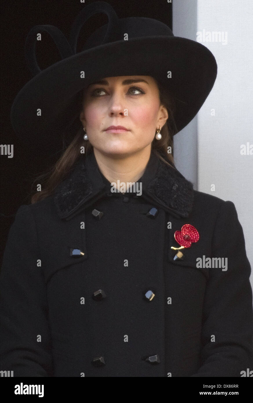 Catherine, Duchess of Cambridge aka Kate Middleton Remembrance Sunday commemorating sacrifices ...
