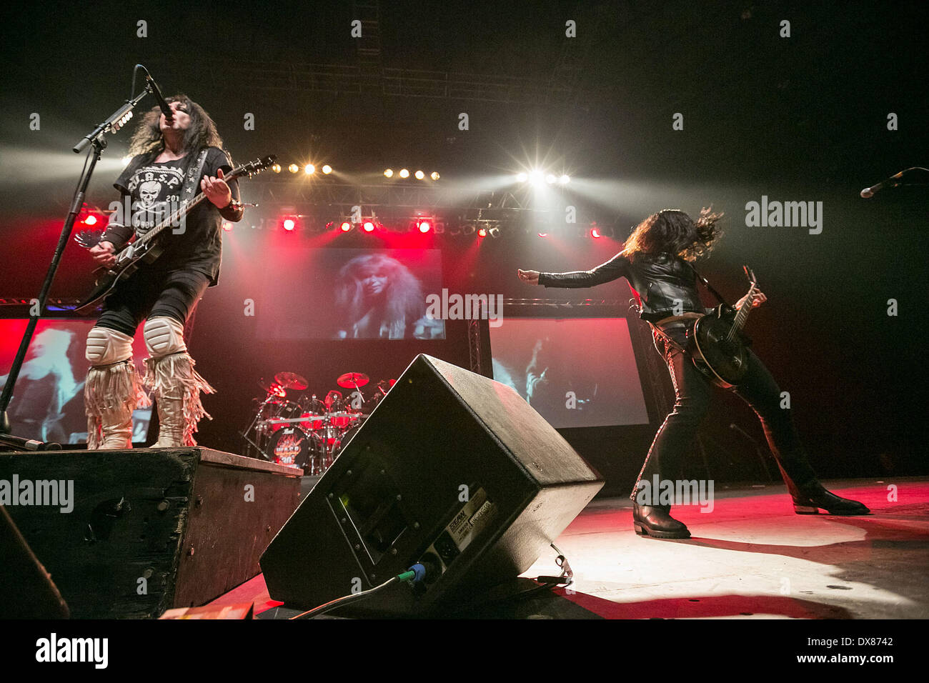 Blackie Lawless (left) and Doug Blair of W.A.S.P. performing live at ...