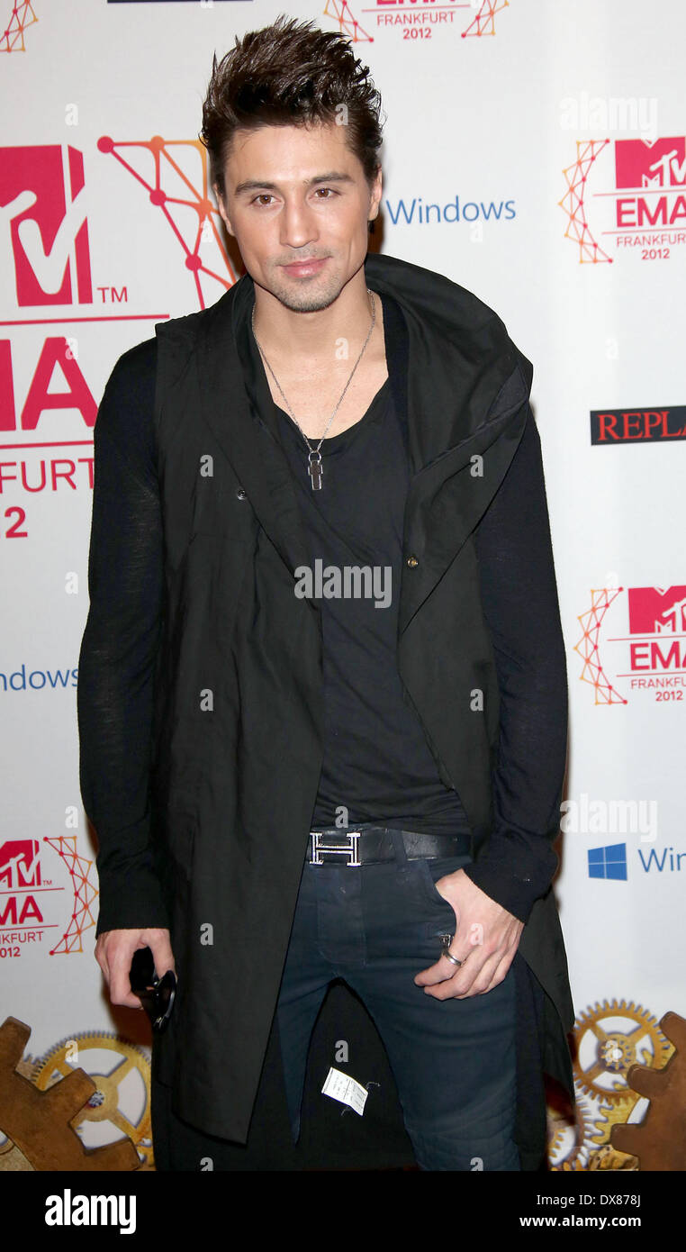 Russian singer Dima Bilan The MTV EMA's 2012 held at Festhalle ...