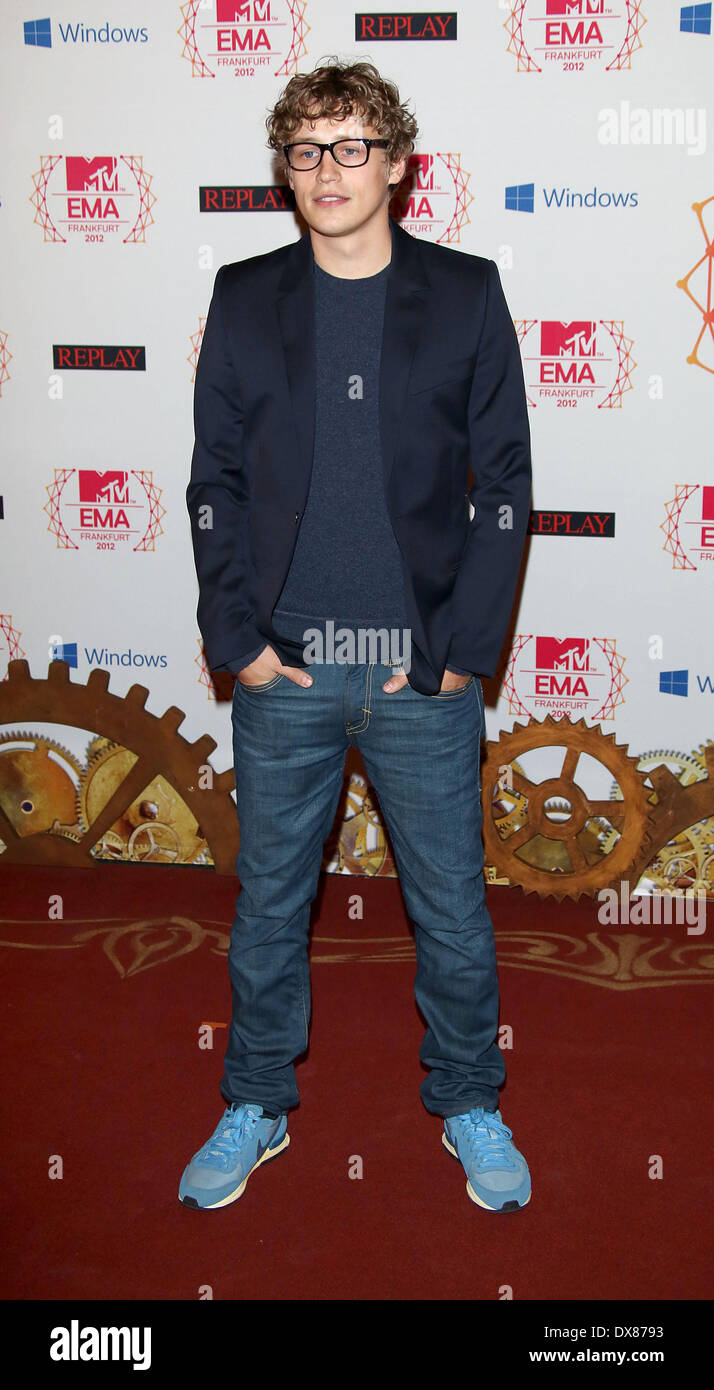 German singer Tim Bendzko The MTV EMA's 2012 held at Festhalle ...