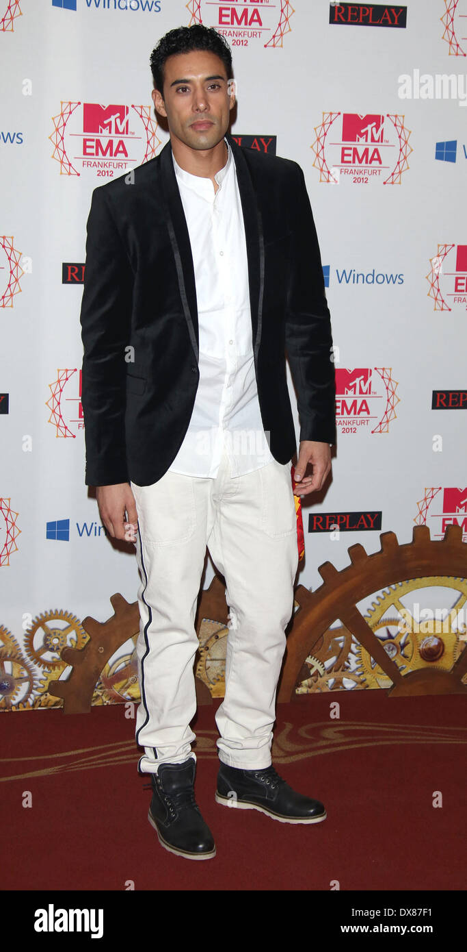 Moroccan singer Ahmed Soultan The MTV EMA's 2012 held at Festhalle ...