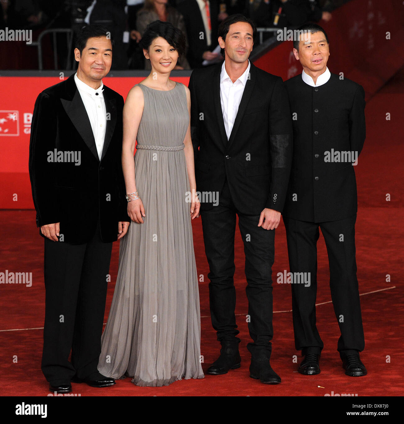 Zhang Guo Li, Xu Fan, Adrien Brody and director Feng Xiaogang 7th Rome International Film ...