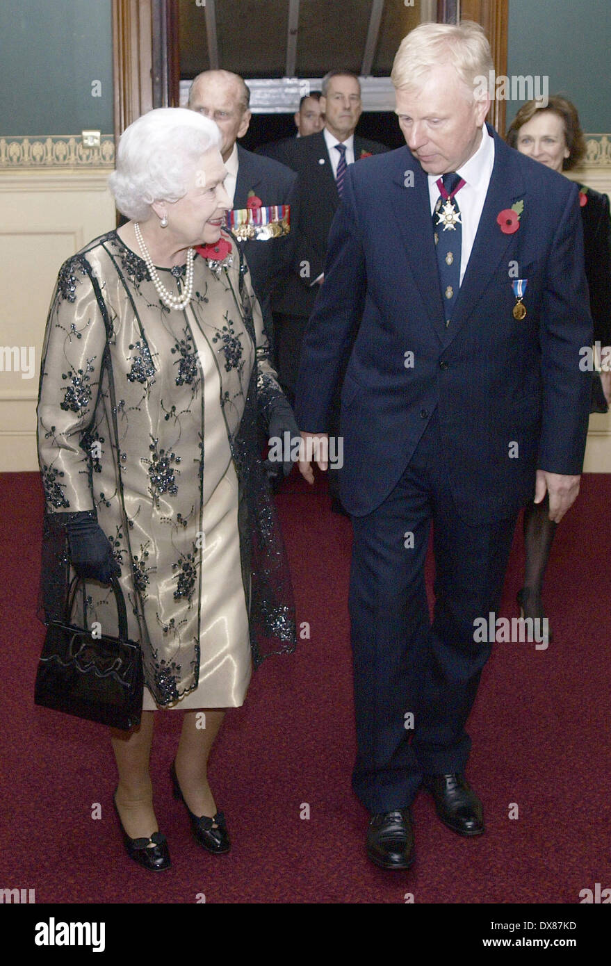 Queen Elizabeth II is greeted by the President of the Royal British ...