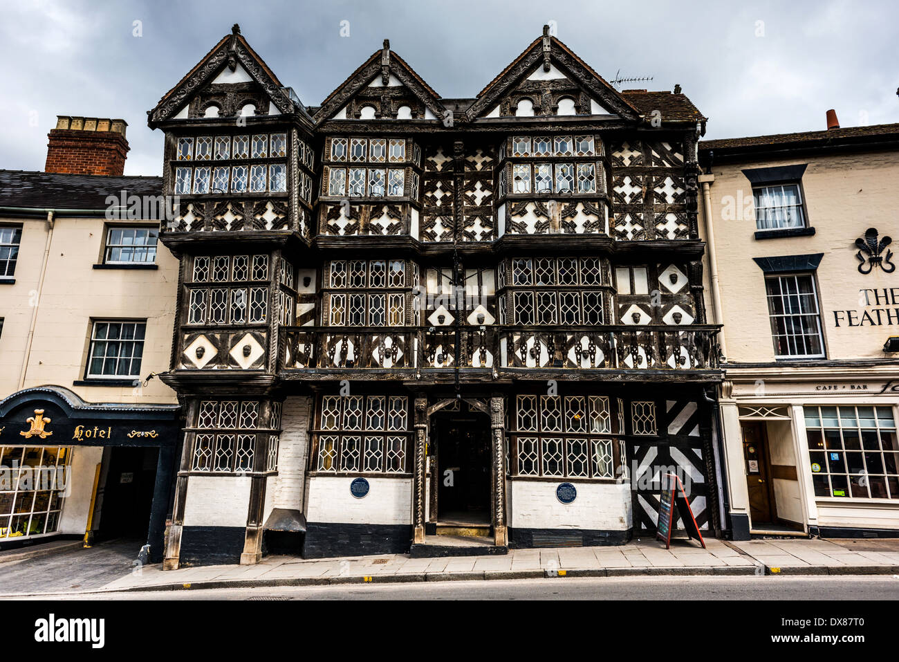 The Feathers Hotel; hotel & historical inn built in a Tudor style, 1619 ...
