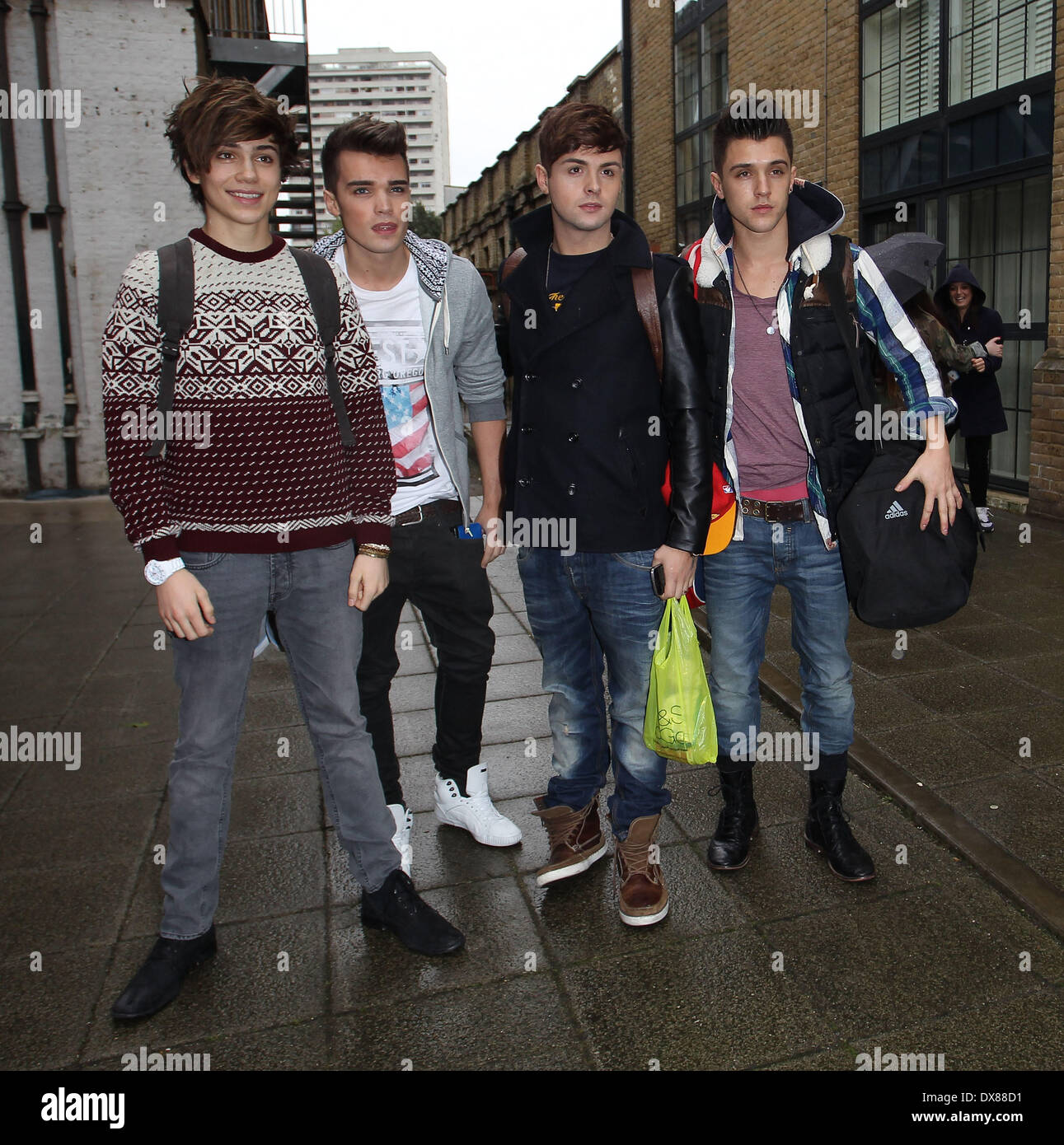 George Shelley, Josh Cuthbert, Jaymi Hensley and Jamie Hamblett aka JJ ...