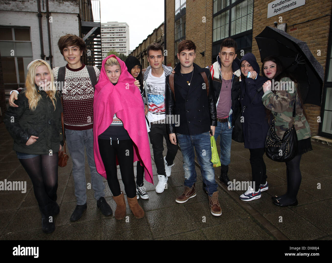 George Shelley, Josh Cuthbert, Jaymi Hensley and Jamie Hamblett aka JJ ...