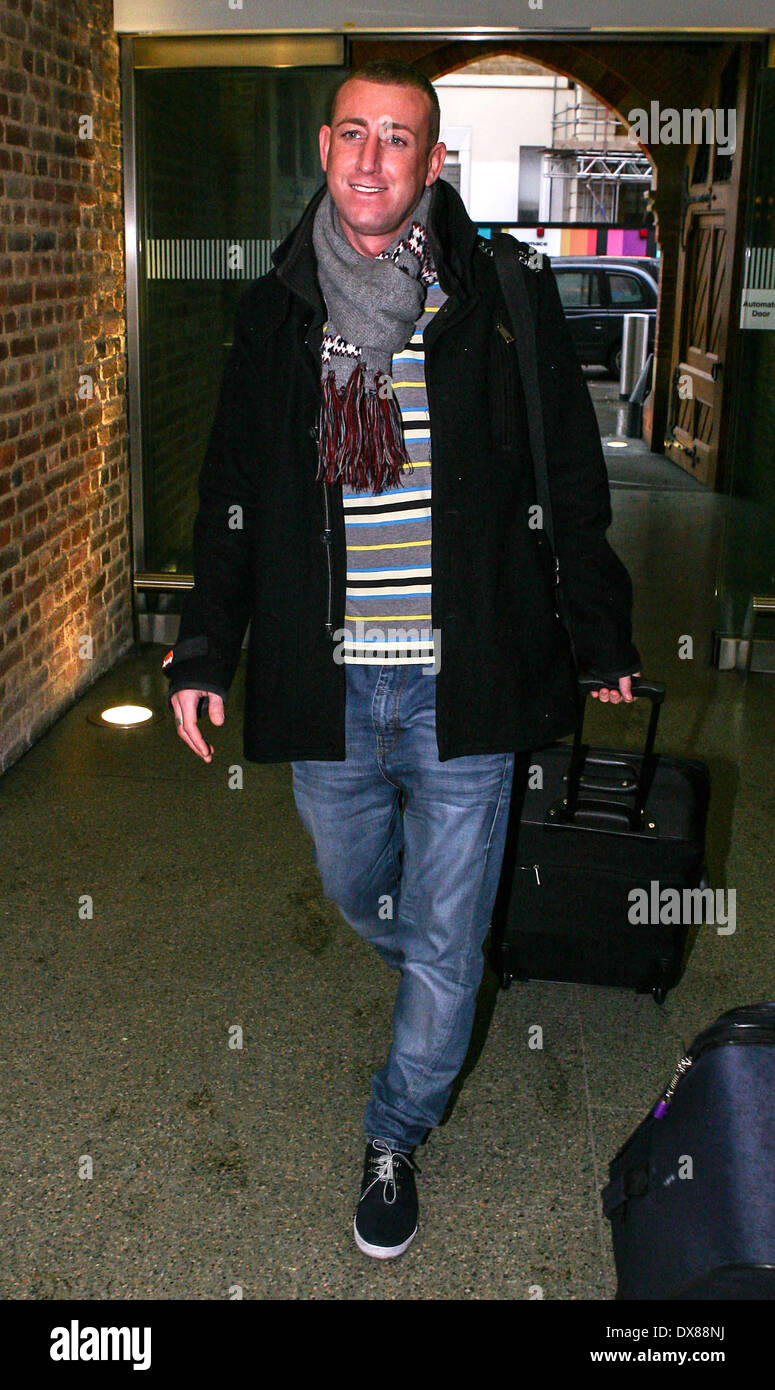 Christopher Maloney The X Factor finalists arrive at the station to ...