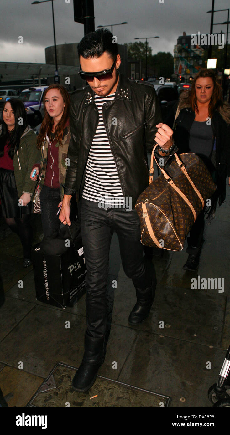 Rylan Clark The X Factor finalists arrive at the station to catch a ...