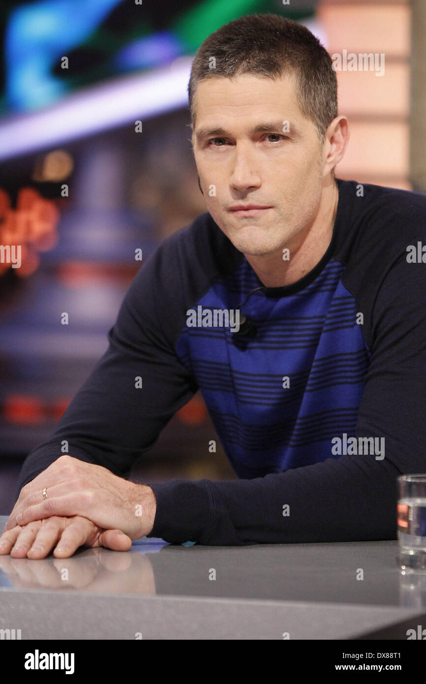 Matthew Fox appears on the Spanish TV show 'El Hormiguero' in Madrid ...