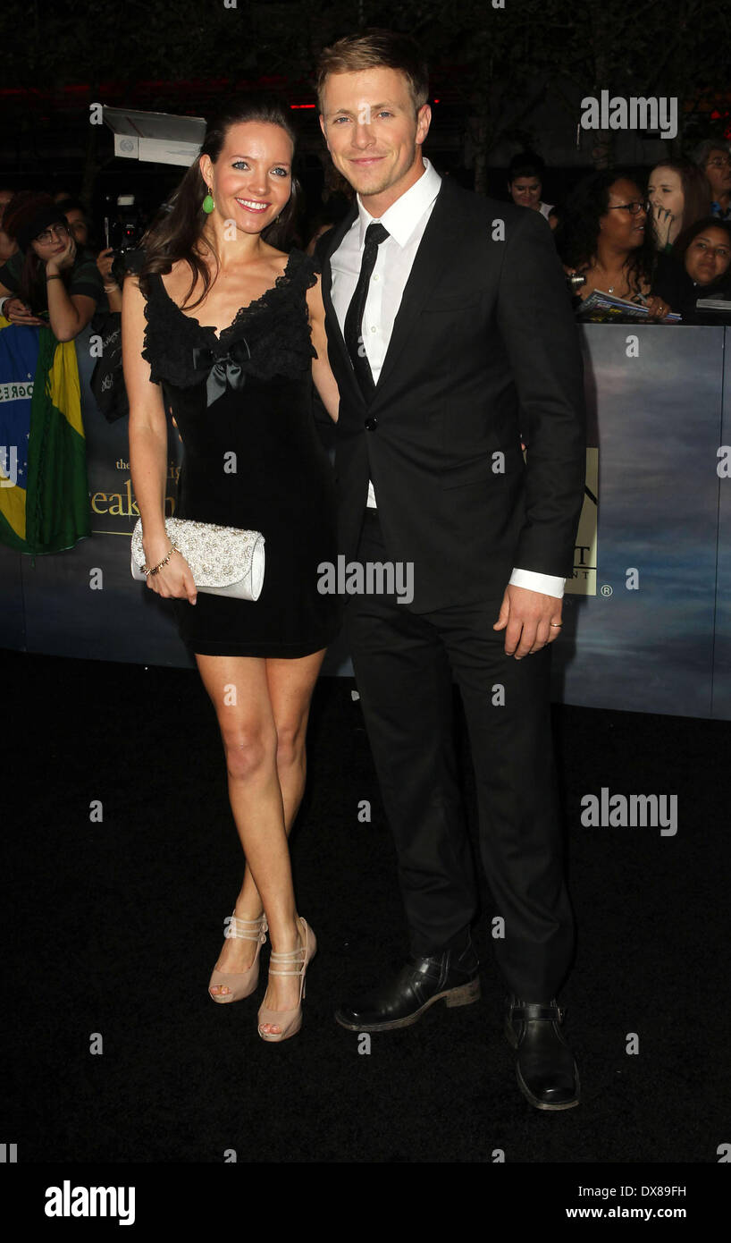 Charlie Bewley and Guest at the premiere of 'The Twilight Saga ...