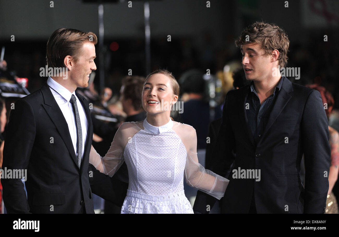 Jake Abel, Saoirse Ronan and Max Irons The premiere of 'The Twilight ...