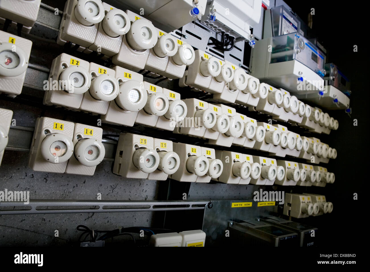 Electrical Breaker Detail Stock Photo - Alamy