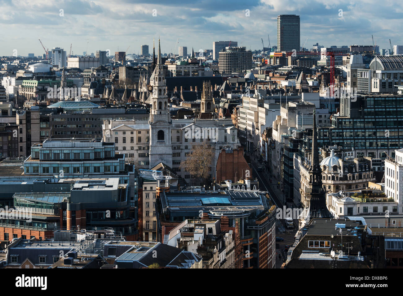 St Bride's Church on Fleet Street in the City of London, designed by ...