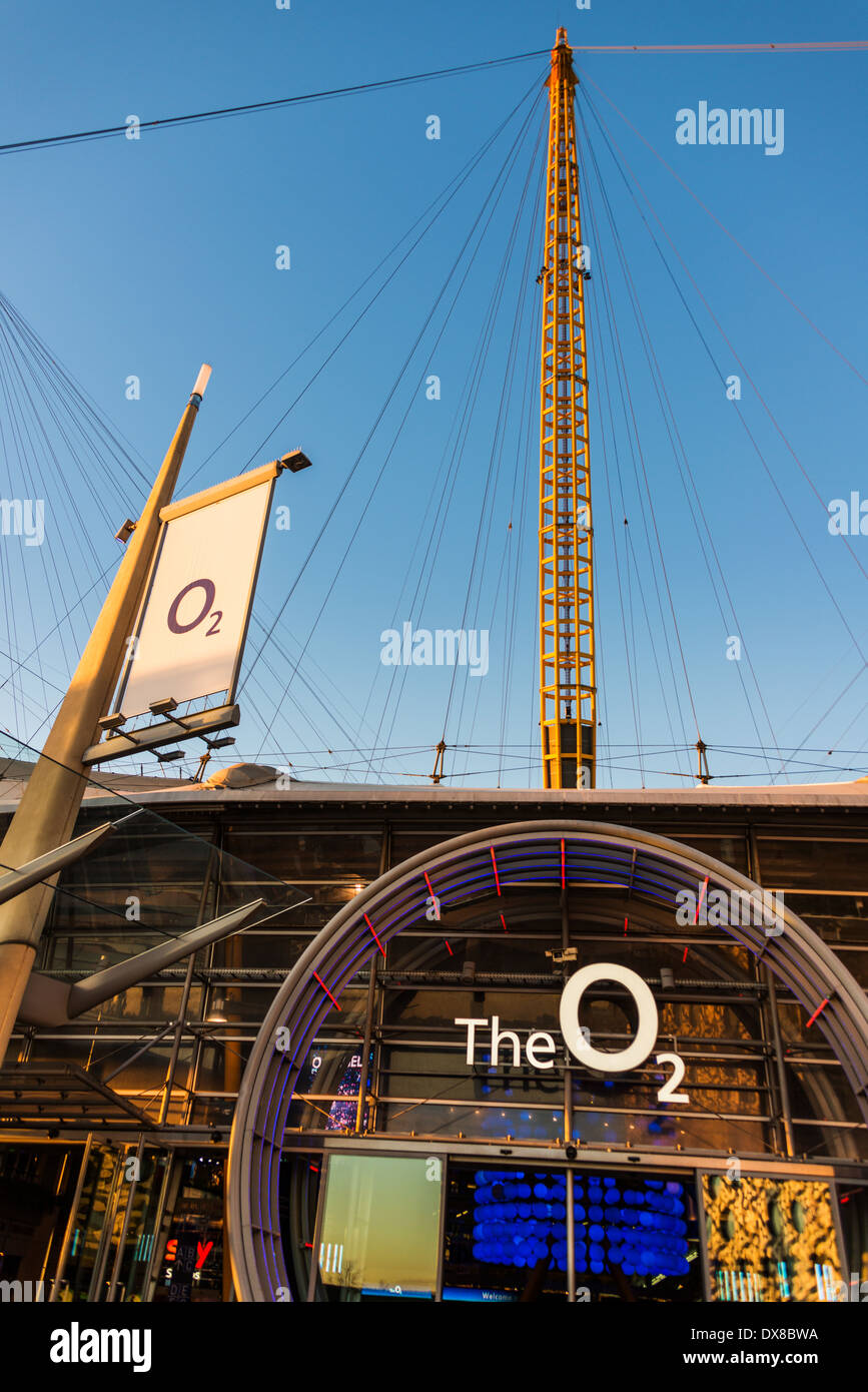 Main entrance to O2 Arena, an entertainment complex, formerly the ...