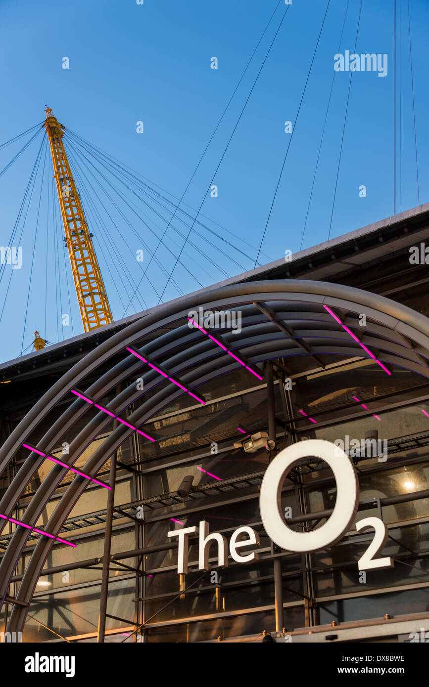 Main entrance to O2 Arena, an entertainment complex, formerly the ...