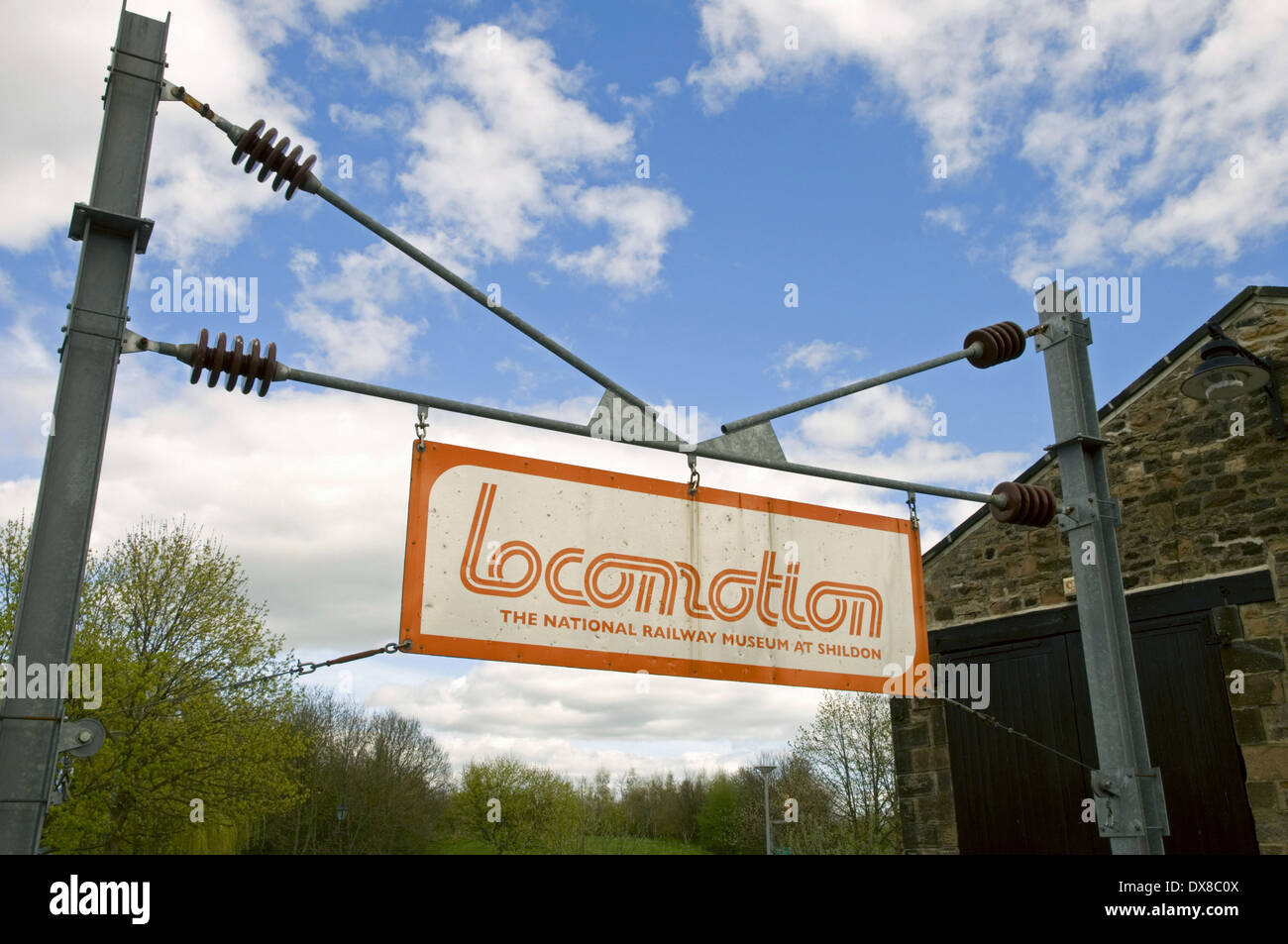 sign for Locomotion, the National railway museum at Shildon County ...
